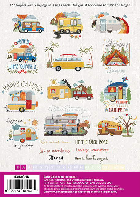 Happy Campers| EARLYMAYEMBROIDERY