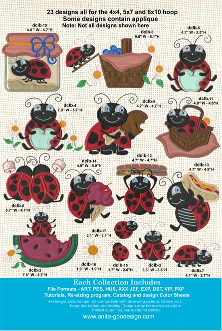 Lady Bug Picnic| EARLYMAYEMBROIDERY
