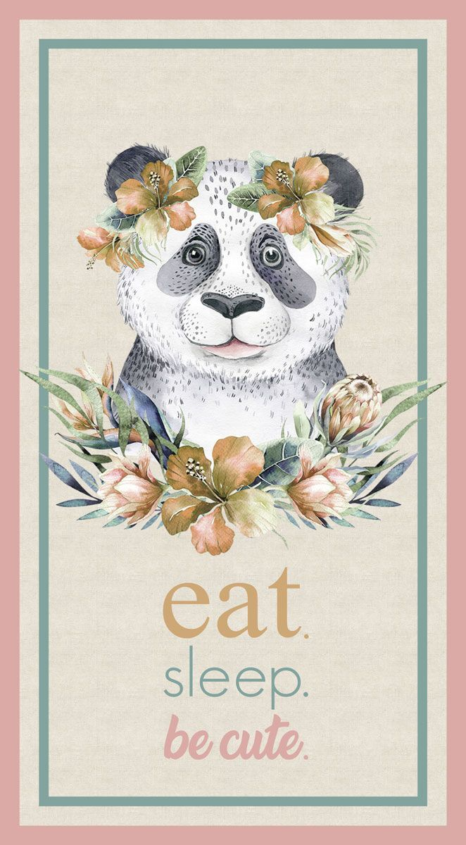 DV3814 Tropical Zoo 2 - Panda Cot Panel| EARLYMAYEMBROIDERY