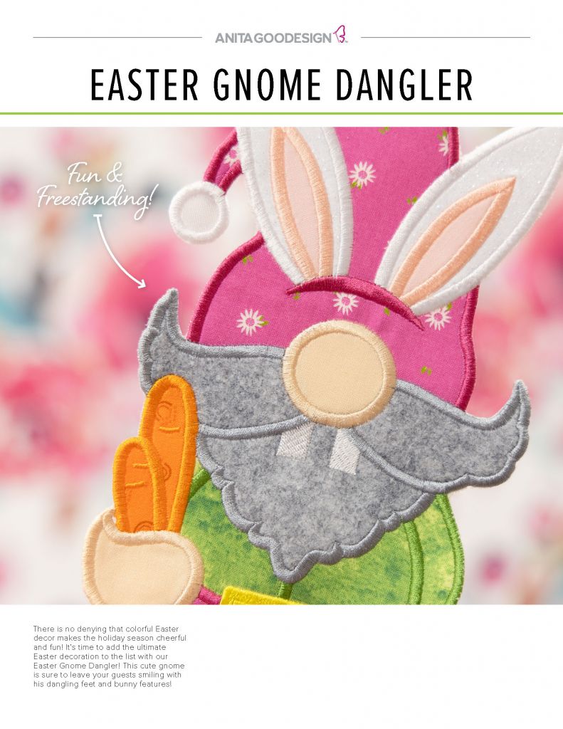 EASTER GNOME DANGLER| EARLYMAYEMBROIDERY