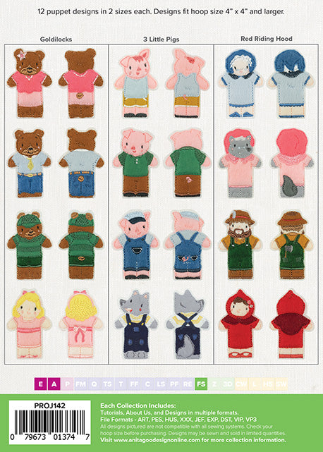 PROJECT - Fairy Tale Finger Puppets| EARLYMAYEMBROIDERY
