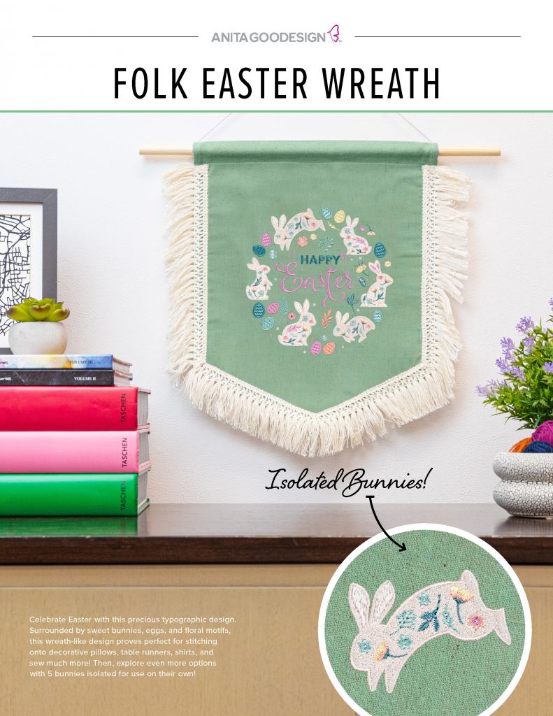 FOLK EASTER WREATH| EARLYMAYEMBROIDERY