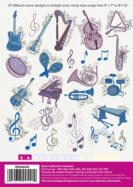Musical Instruments| EARLYMAYEMBROIDERY