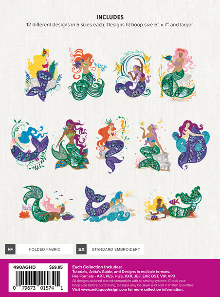 Paper Piecing Mermaids| EARLYMAYEMBROIDERY