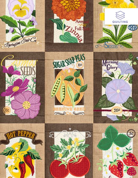 Vintage Seed Packet Quilt| EARLYMAYEMBROIDERY