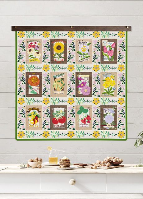 Vintage Seed Packet Quilt| EARLYMAYEMBROIDERY